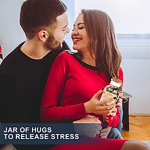 HUG in a Jar(7oz),Hug to Give Funny Gift Birthday Gift Christmas Gift；Hugs Gifts for Friend,Anniversaries Valentines Day. (HUG in a Jar)
