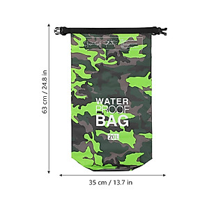 BESPORTBLE 1pc waterproof bucket bag Outdoor Bag Swimming Bag Foldable Storage Bag Beach Shoulder Bag Dry Storage Bag Rafting storage bag Portable Storage Pouch pvc floating bag camouflage