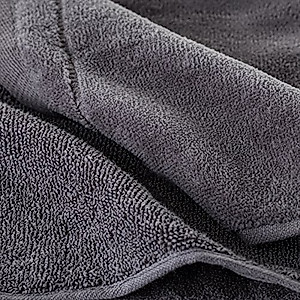 Creative Scents Cotton Fingertip Towels Set - 4 Pack - 11 x 18 Inches Decorative Small Extra-Absorbent and Soft Terry Towel for Bathroom - Powder Room, Guest and Housewarming Gift (Grey)