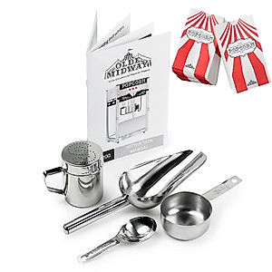 Olde Midway Commercial Popcorn Machine Maker Popper with Large 12-Ounce Kettle - Black