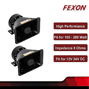 High Performance Siren Speaker Compatible with Any 100-200 Watt Siren 100W 200W(2 pcs)