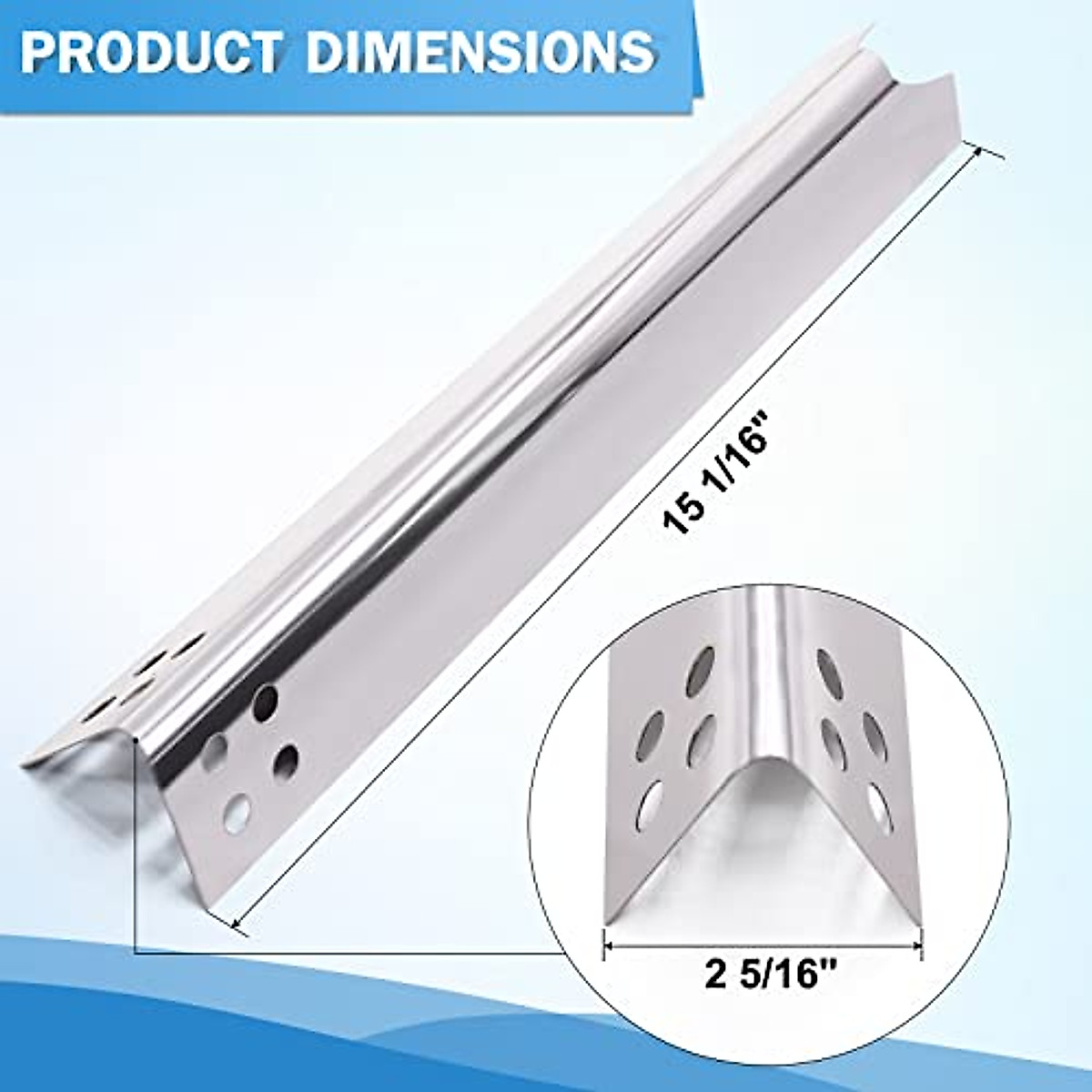 Adviace Grill Replacement Parts for Brinkmann 810-6680-S, Replacement Brinkmann 810-6680-S Parts Replacement Brinkmann Heat Plate 810-6680-S, 6-Pack