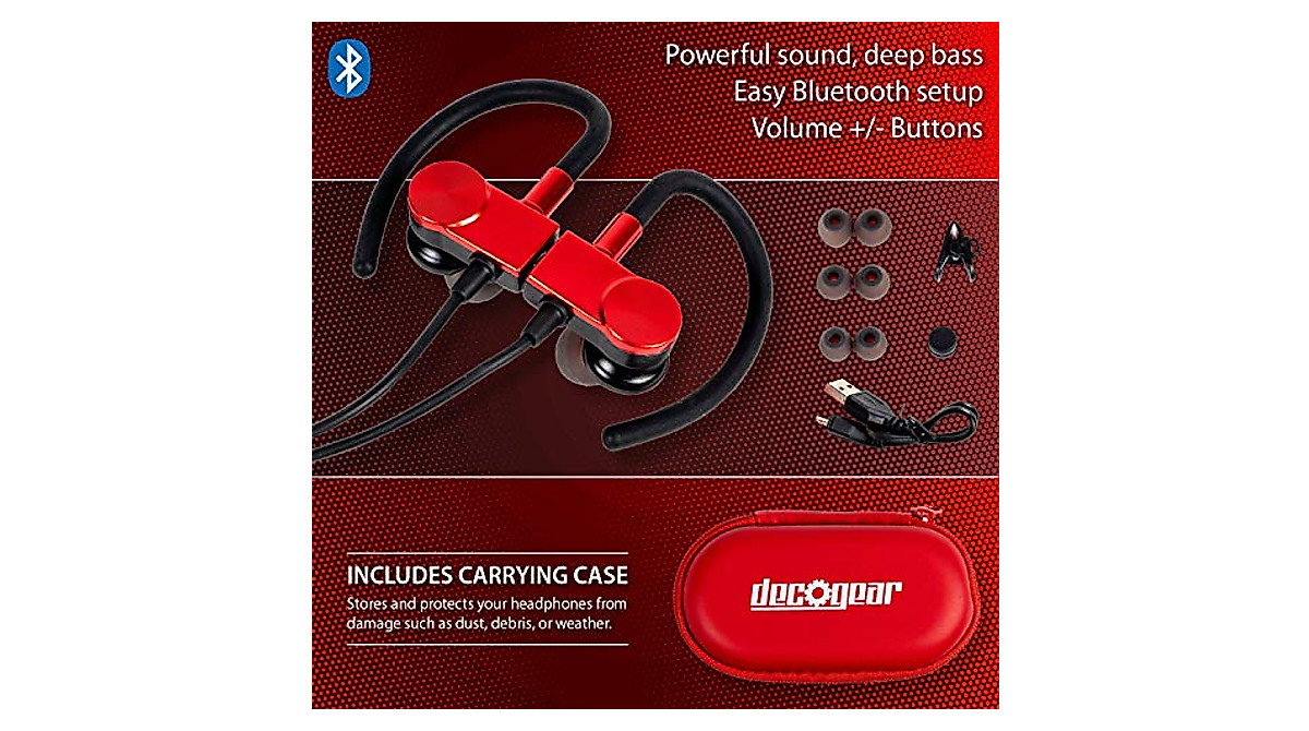 Deco Gear Magnetic Bluetooth Sport Earbuds - High-Fi Wireless Audio