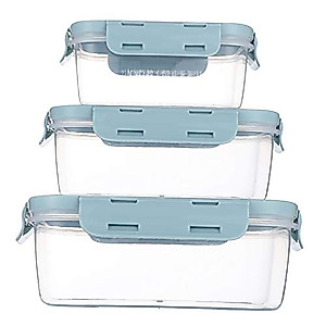 HoleviFO Food Storage Containers with Airtight Lids - Food Prep Containers Meal Prep - Lunch Containers with Lids - Meal Prep Containers -Microwave, Stackable (blue)
