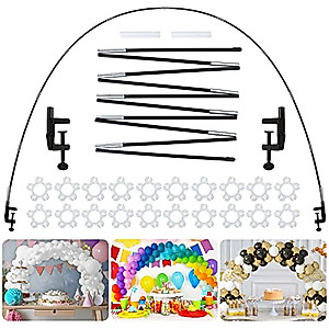 RUBFAC Table Balloon Arch Kit, Black Balloon Arch Stand Balloon Arch Frame for Different Size Tables Balloon Garland Decorations of Birthday Party Wedding Baby Shower Christmas and Festival Decoration