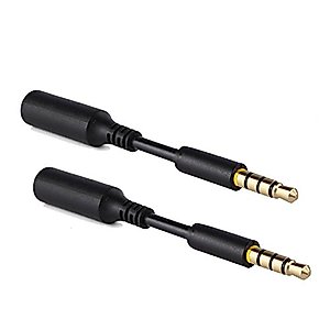 Accessonico 2 Pack Headphone Jack Adapter Android Phone Ultra Slim Audio Extender Replacement for Life Proof 3.5 mm Short Extension Cable AUX Skinny Dongle Compatible with Lifeproof