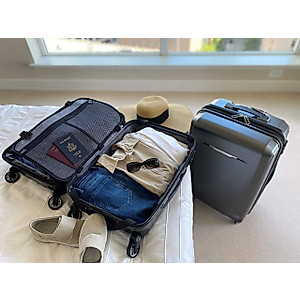 Samsonite Winfield 3 DLX Hardside Expandable Luggage with Spinners, Checked-Medium 25-Inch, Graphite Grey