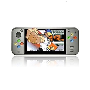 New CZT 5.1 LCD Screen Cool Color Handheld Game Console Multiple simulators Built-in 5000 Games can be archived Support HDMI Output/Video/Music/e-Book/Rechargeable Lithium Battery (Gray)
