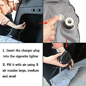 EVFIT AM-1 Car Air Bed Travel Inflatable Mattress SUV Back Seat Portable Beds for Adults Camping with 2 Air Neck Pillows Compatible Tesla All 5 Seat Car(64), 5-7 Seats