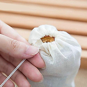 TamBee 200 Pack Disposable Tea Filter Bags Tea infusers 4" x 6" Empty Muslin Drawstring Seal Filter Tea Bags Drawstring Herb Loose Tea bag for Brew Tea Cold Brew Coffee（4" x 6" /10 x 15cm）