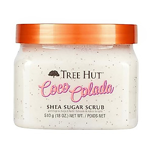 Tree Hut Shea Sugar Scrub Coco Colada, 18 oz, Ultra Hydrating and Exfoliating Scrub for Nourishing Essential Body Care