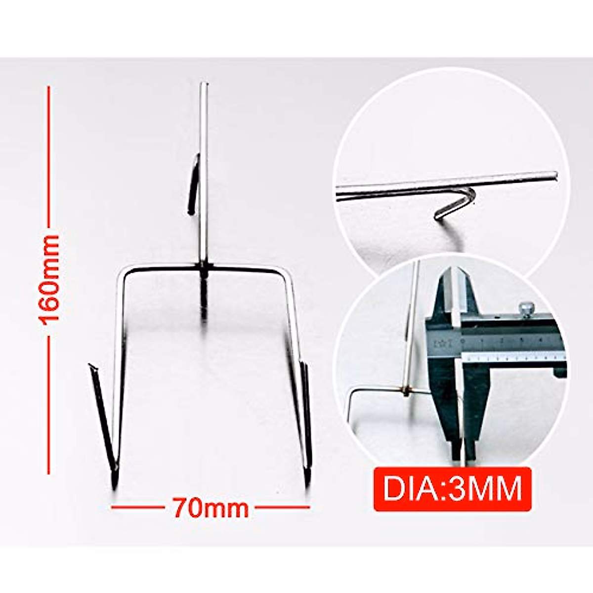 TIHOOD 4PCS Smoker Hooks, Stainless Steel Bacon Hanger, Duck Hooks,Meat Hooks for Smoking Hanging Bacon Hams Meat Processing BBQ Grill