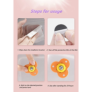 Yaroelrd 4 self-Adhesive casters, Mini Universal Wheels, Stainless Steel 360-degree Rotating Mobile Universal Wheels, Suitable for cabinets/Drawers/Trash cans/Storage Boxes (Yellow) (A-059)