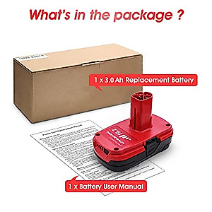 19.2V Lithium Replacement Battery Compatible with Craftsman 19.2 Volt XCP C3 130279005 1323903 11375 130211004 315.115410 315.11485 315.113753 Cordless Power Tools