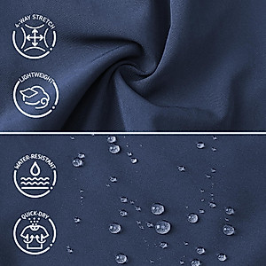 Haimont Men's Athletic Shorts with Pockets 5” Running Workout Gym Sports Training Exercise Shorts, No Liner Dark Blue, XL