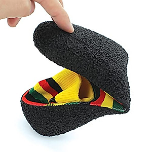 Womens Mens Barefoot Sock Shoes Water Sports Yoga Jump Beach Walking Fitness Footwear Jamaican Rasta Afro Breathable Non-Slip Silent（Rasta-40