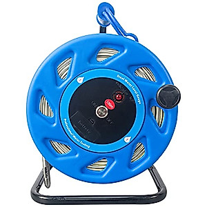 Water Level Meter Water Depth Gauge Water Level Gauge with Fixed Probe and Steel Tape for Water Well Measurement (100m)