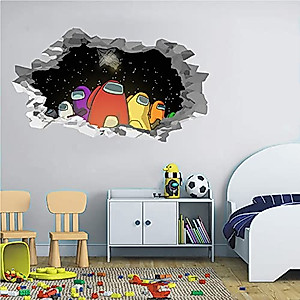 Among Us Wall Stickers for Bedroom Wall Decals,Wall Decor for Kids,Computer Desk Wall Waterproof Hot Game Stickers for Laptop,Water Bottles