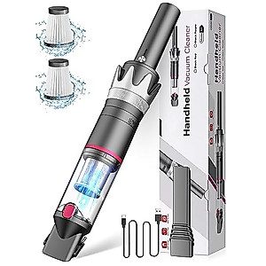 BSRCO Handheld Vacuum Cordless, 8K Pa Powerful Portable Vacuum for Car, Rechargeable 3-in-1 Mini Cleaner with 2-Speed for Home, Office and Pet Hair, Purple