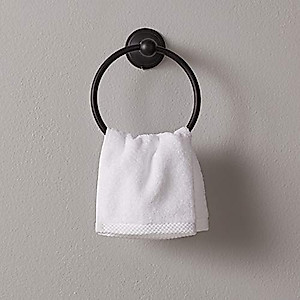 Amazon Basics AB-BR807-FB Towel Ring-Modern, 1-Piece, 7.96 Inch, Flat Black