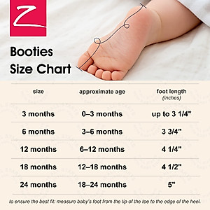 Zutano Unisex Organic Cotton Baby Booties With Gripper Soles, Gray Heather, 12M