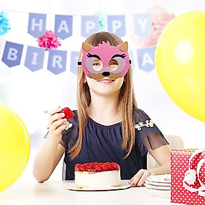 12 Packs Hedgehog Felt Masks Party Favors for Kid - Hedgehog Themed Party Supplies Birthday Cosplay Mask Photo Booth Prop Cartoon Character Cosplay Birthday Gift for Children Boys Girls