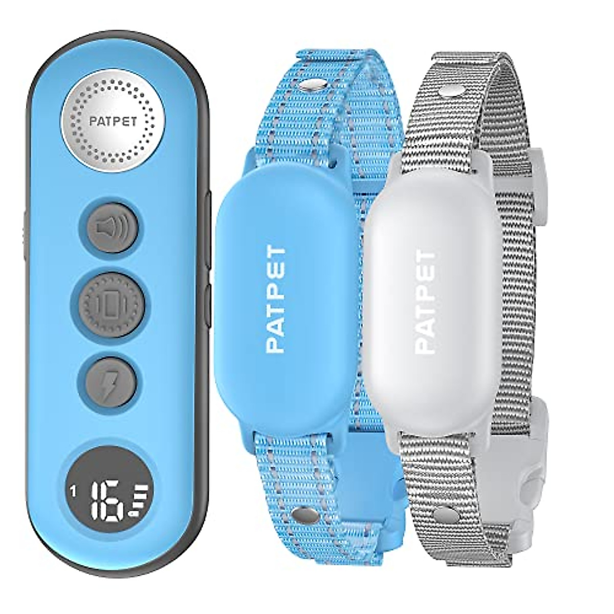 PATPET Dog Shock Collar for Dogs (10-100Lbs) - IPX7 Waterproof Rechargeable Long Control Range Training Collar with Remote for Small Medium Large Dogs