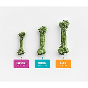 Minties Dental Chews for Dogs, 20 Count, Vet-Recommended Mint-Flavored Dental Treats for Medium Dogs 25-50 lbs, Dental Bones Clean Teeth, Fight Bad Breath, and Removes Plaque and Tartar