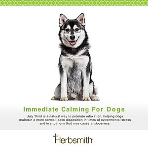 Herbsmith July Third - Canine Calming Chews - Calming Herbs for Dogs - Anxiety Supplements for Dogs - 30ct Large Chews