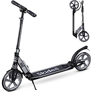 Scooter for Kids Ages 6-12 - Scooters for Teens 12 Years and Up - Adult Scooter with Anti-Shock Suspension - Scooter for Kids 8 Years and Up with 4 Adjustment Levels Handlebar Up to 41 Inches High