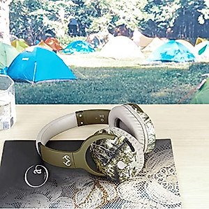 Altec Lansing x Realtree Stream Wireless Bluetooth Headphones with 12 Hours of Battery, Foldable, Microphone, Compact Clear Sound, Deep Bass