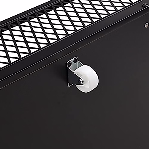 Voohek Queen Size, Metal Platform, Upholstered Headboard,with Storage Space,Gray Bed Frame