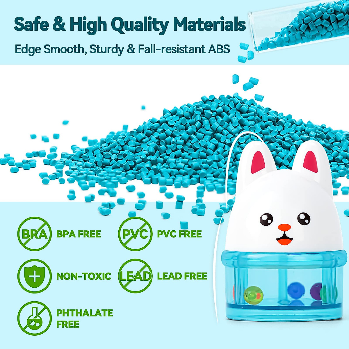 OWNONE 1 Baby Stacking Cups, Nesting Cups for Toddlers 1-3, 15Pcs Colorful Building Cups for Infants