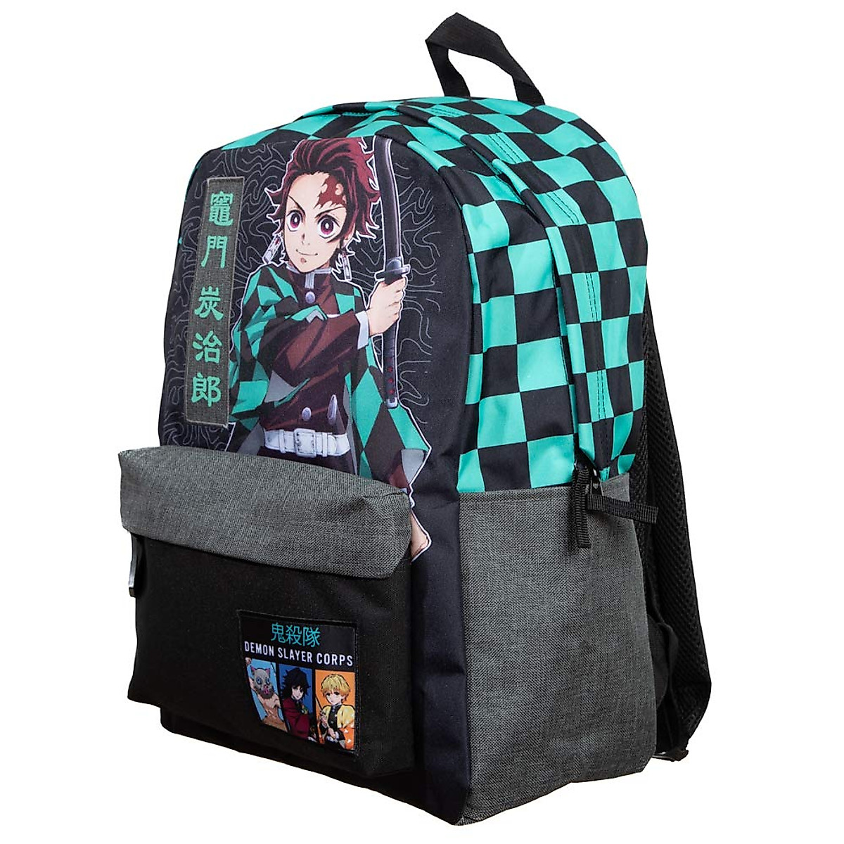 Demon Slayer Tanjiro Checkered Backpack