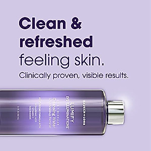 LUMIFY Eye Illuminations Cleansing Water & Eye Makeup Remover, 3-in-1 Micellar Water Contains Hyaluronic Acid, Vitamin C & Niacinamide, Clinically Proven & Hypoallergenic, 160mL