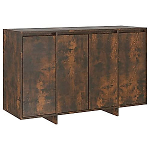 VanTook Buffet & Sideboard Kitchen Storage Cabinet Modern Buffet Server Console Table with 4 Doors and Shelves for Dining Living Room Cupboard, Smoked Oak
