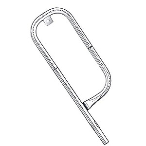 Outspark BBQ Parts Grill Burner, Gas Barbeque Accessories for Weber Q100 Q120 Q1000, Q1200, Baby Q Grill, Stainless Steel, 1 Pack 17 inch