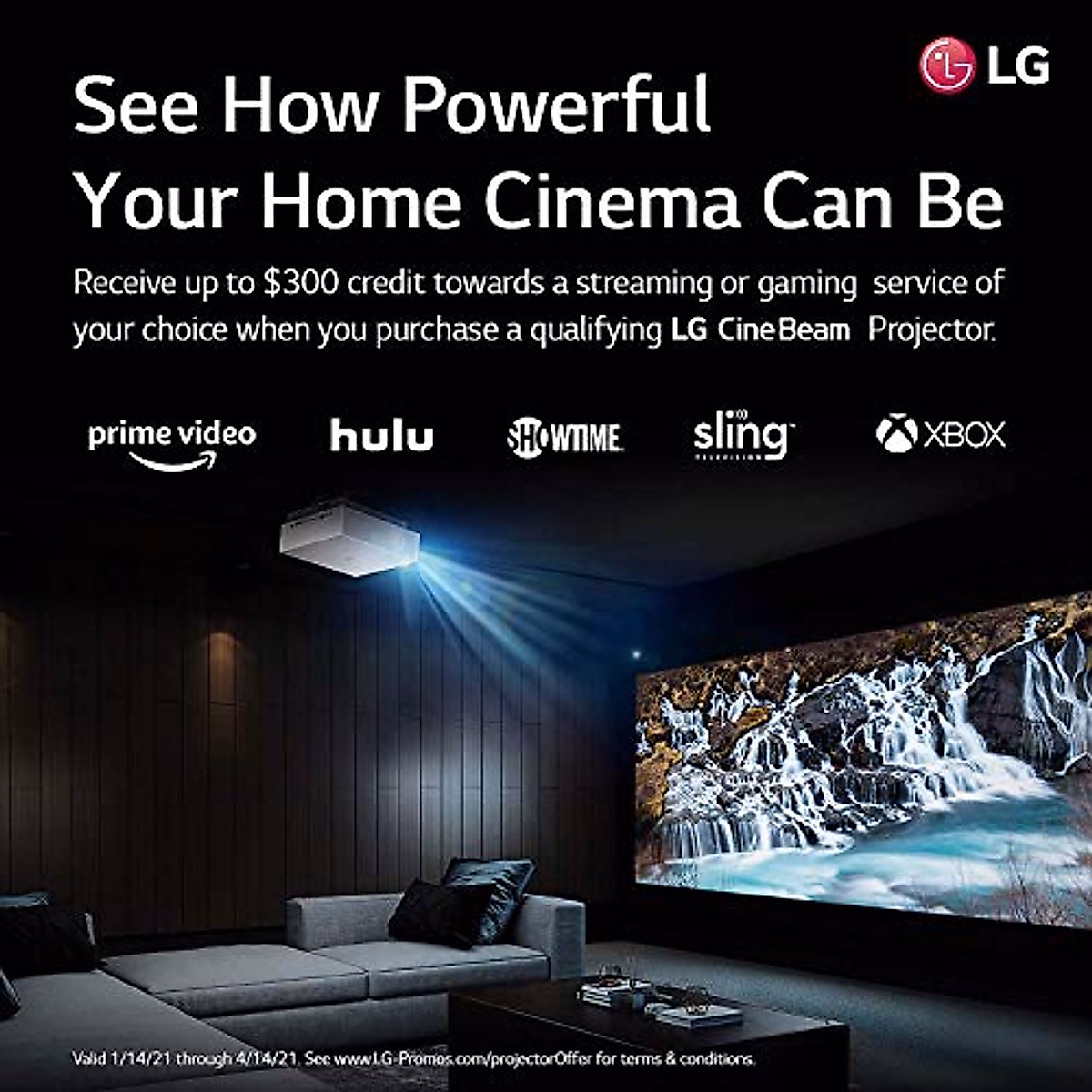 LG HU85LA 4K Laser UST Projector - Smart Home Theater Cinebeam