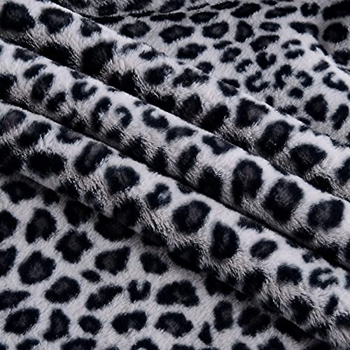 SOCHOW Premium Thick Sherpa Fleece Throw Blanket, Soft and Warm Winter Blanket, 60 × 80 Inches, Grey Leopard