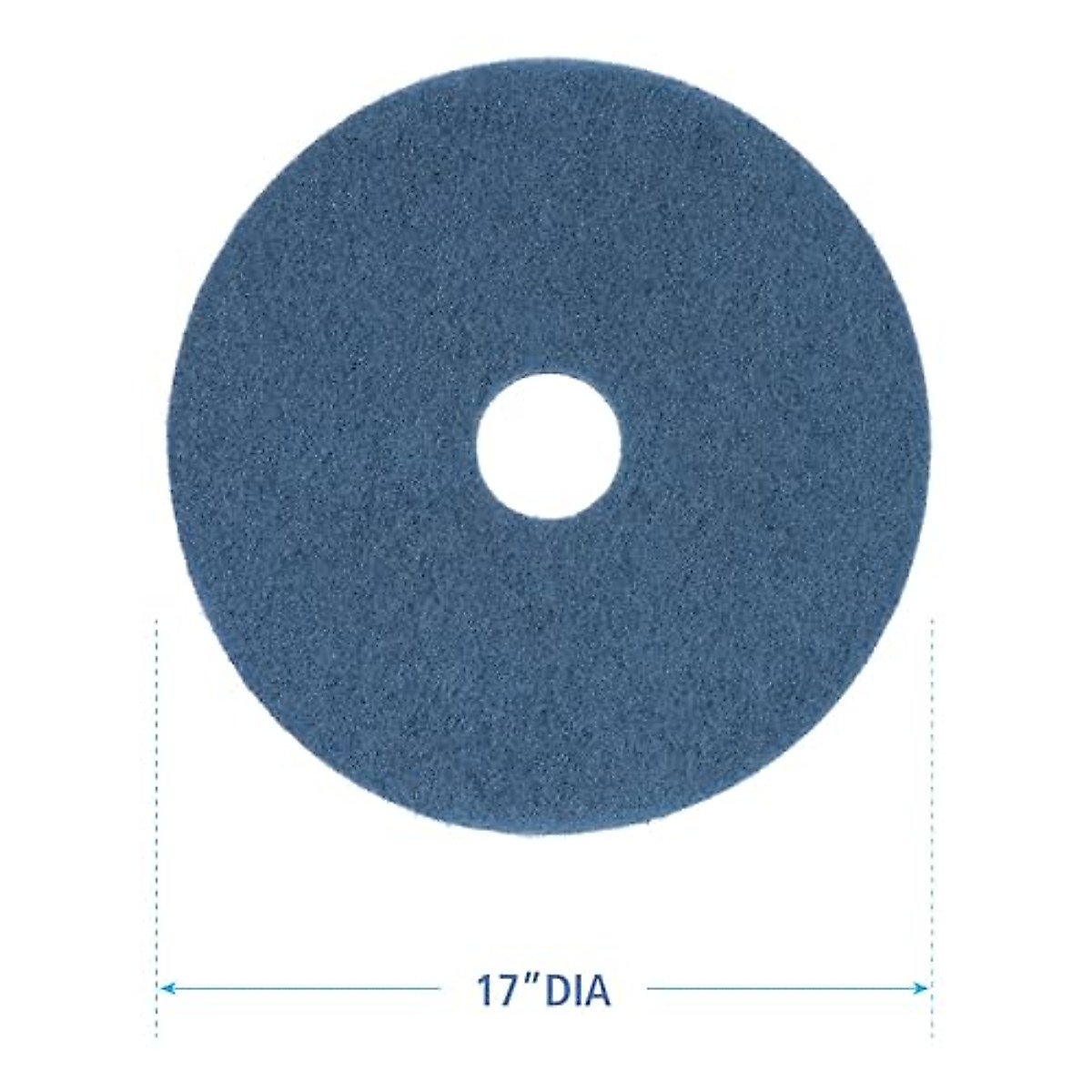 Boardwalk Scrubbing Floor Pads, 17" Diameter, Blue, 5/Carton