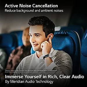 LG TONE Free True Wireless Bluetooth Earbuds FP5 - Active Noise Cancelling , Black