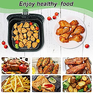 BYKITCHEN 8 inch Square Air Fryer Rack, Stainless Steel Dehydrator Rack, Square Air Fryer Accessories for Cosori, Instant Vortex, Gourmia Air Fryer & Oven, Ninja Foodi Grill Accessories