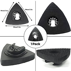 Oscillating Tool Sanding Pad for Multitool Oscillating Saw, WENESTR 1-Piece 3-1/8 in Triangle Sanding Pad for Surface Sanding, Mechanical Maintenance Cleaning, Polishing, Deburrin…