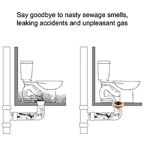 Hibbent Toilet Wax Ring Kit, Toilet Bowl Wax Ring with Brass Closet Bolts, Bolt Caps, PE Flange and Extra Retainers, Thick Wax Ring Gasket for Toilet Bowl- Gas, Odor and Watertight Seal