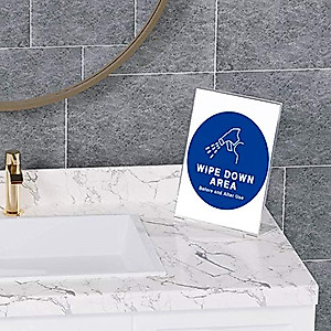 NIUBEE Acrylic Sign Holder 8.5 x 11 Inches Slanted Back, Clear Plastic Sign Holder Paper Display Table Stand for Office, Store, Restaurant (10 Pack)