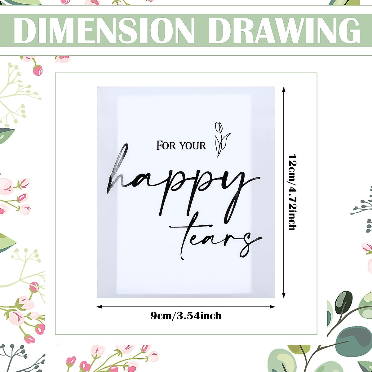 Eaasty Happy Tears Tissue Packs for Wedding 3 Ply Wedding Tissues for Guests Travel Size Bulk Facial Paper Welcome Bag Stuffers Gift Bride and Groom Mother(30 Pack)