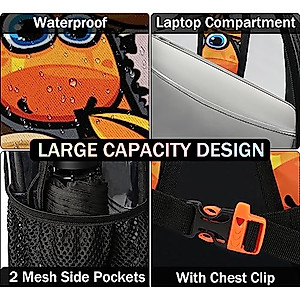 Animal Dog Giraffe Clear Backpack Large Clear Bag Heavy Duty PVC See Through Bag with Reinforced Strap Transparent Backpack for Stadium, College, Work, Travel