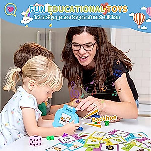 Hsxfl Toddler Toys Gifts for 2 3 4 5 Years Old Boys and Girls, 224 Sight Words Talking Flash Cards, Autism Sensory Toys for Autistic Children, Learning Montessori Toys, Speech Therapy Toys (Blue)