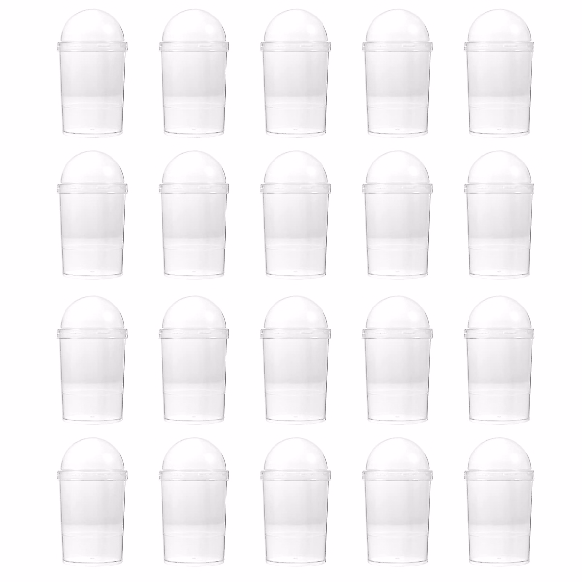 Hemoton Clear Dessert Cups 20pcs Disposable Dessert Cups Plastic Small Appetizer Cups Clear Cupcake Cups Sundae Cups DIY Tasting Shot Glasses with Lids for Snacks Mousse Parfaits Puddings