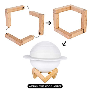 SOONHUA Saturn Lamp, 8.6 inch Moon Lamp 16 Colors LED Moon Night Light USB Rechargeable with Remote&Touch Control Bedside Lamp Gifts for Boys Girls Kids Friends Birthday